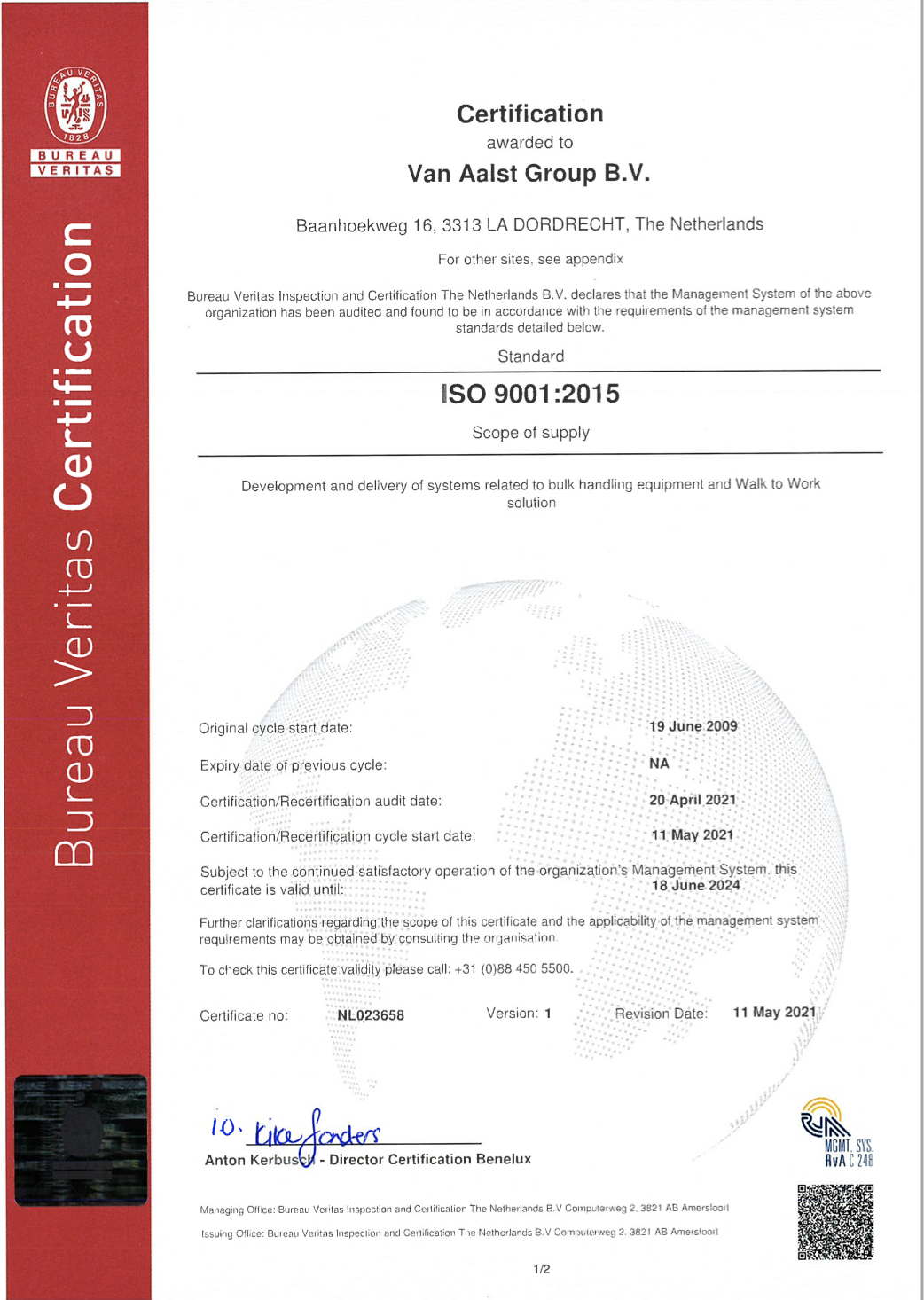 Cement Carriers | Van Aalst Marine & Offshore